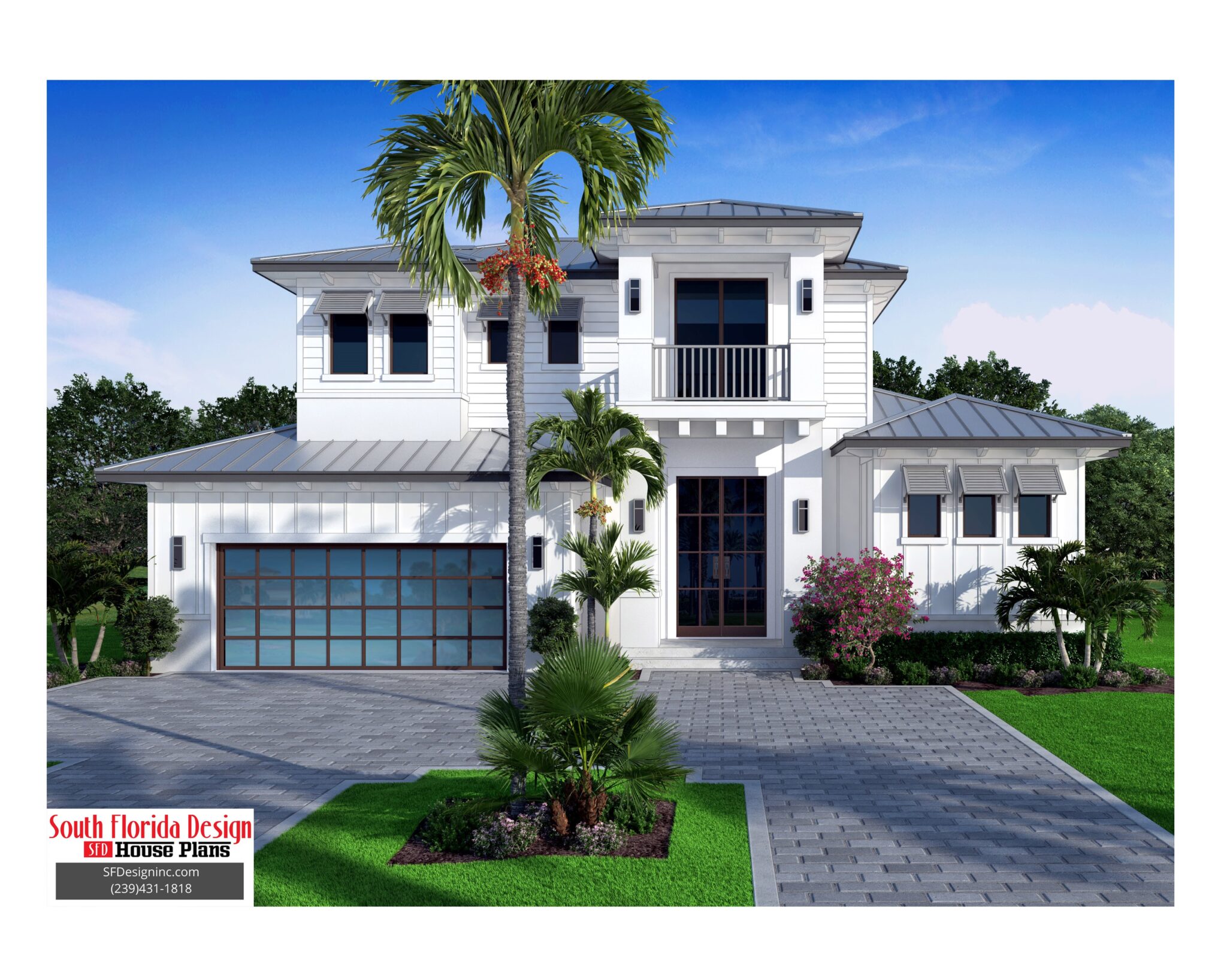 South Florida Design Modern 2-Story House Plan - South Florida Design ...